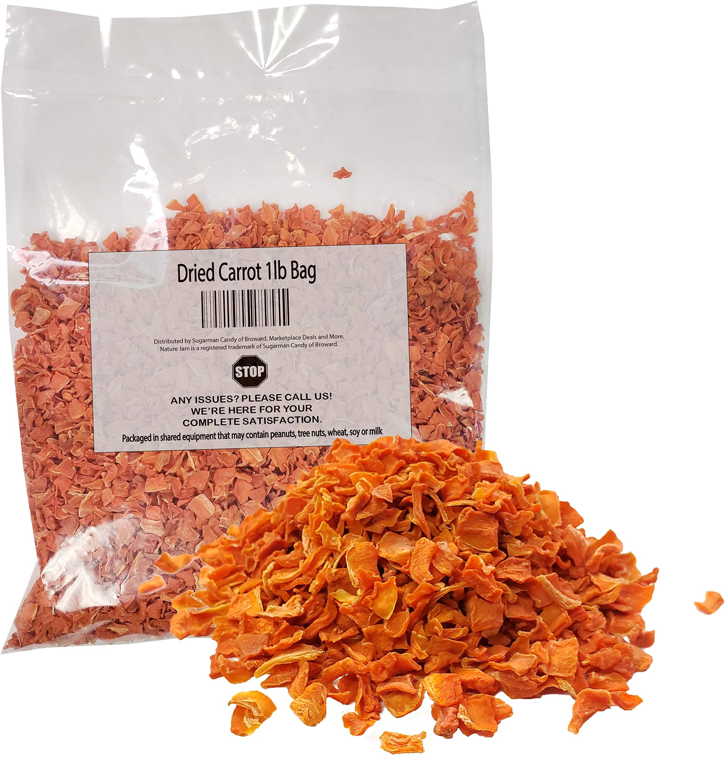 Amazon.com: Dried Carrots 1 Pound Bulk-Heat Sealed in a Poly Bag ...