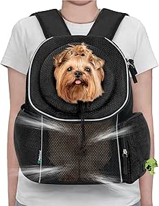 Amazon.com : PetAmi Dog Front Carrier Backpack, Ventilated Adjustable Dog Pet Cat Chest Carrier ...