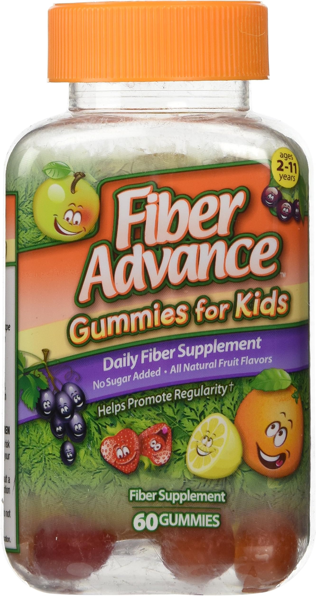 Amazon.com: Fiber Advance Gummies For Kids Daily Fiber Supplement, 60 ...