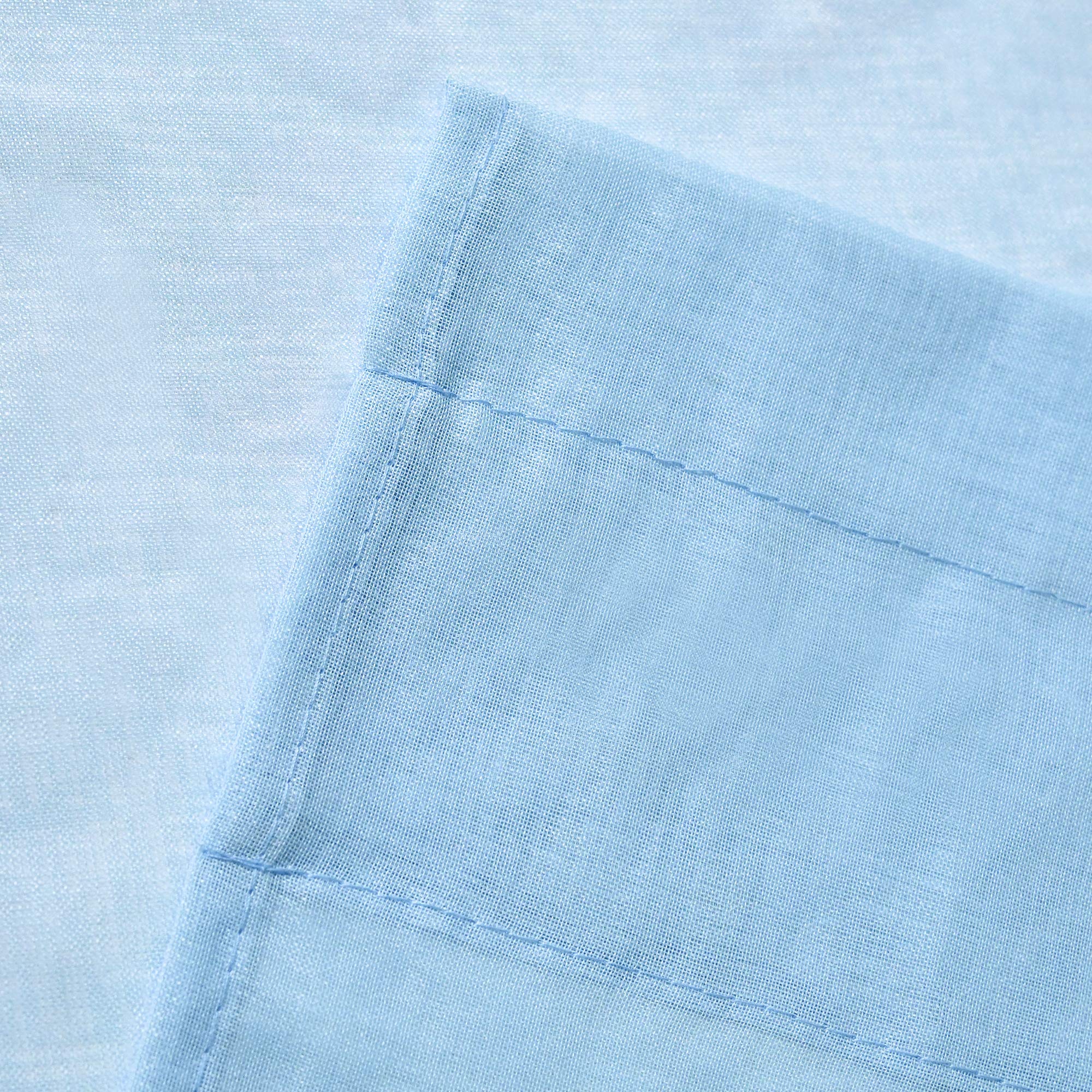 Snapklik.com : DUALIFE Baby Blue Window Curtain Sheer Valances For ...