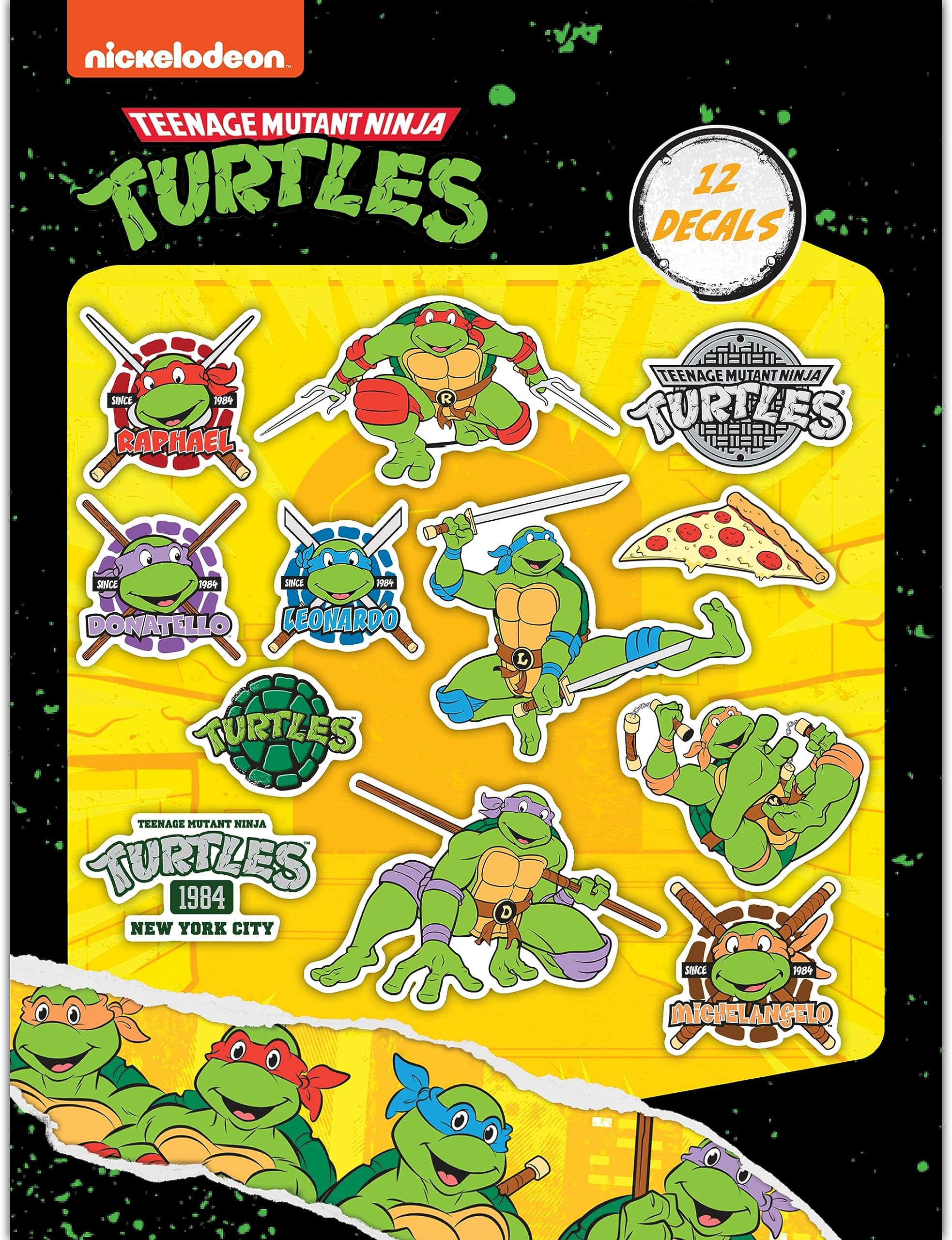 Amazon.com: TMNT Teenage Mutant Ninja Turtles Vinyl Decals - Leonardo ...