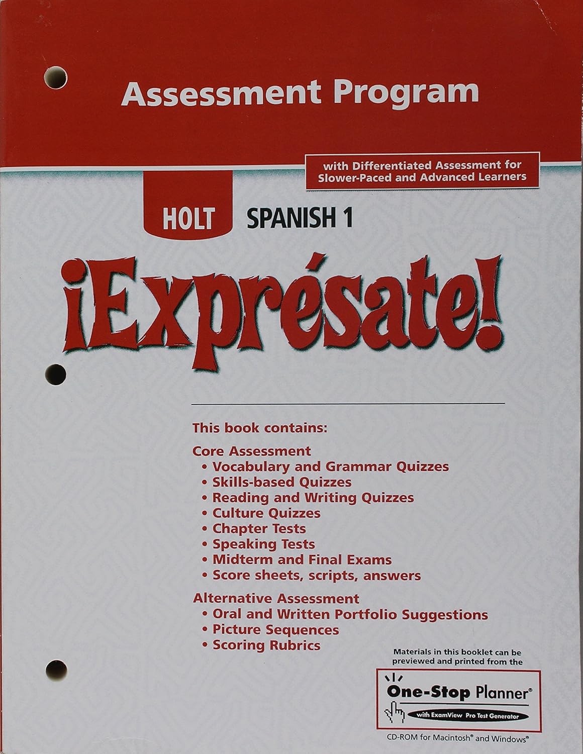 Amazon.com: Expresate, Level 1: Teaching Resources Assessment Program ...