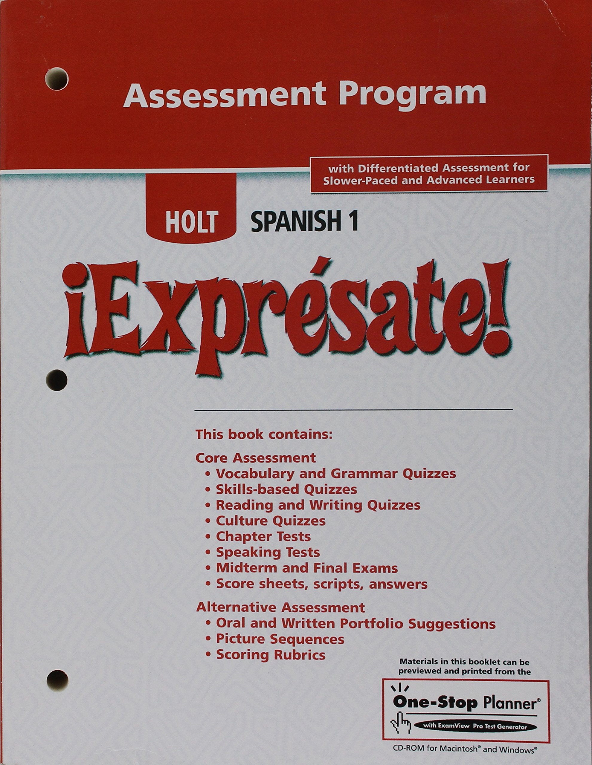 Amazon.com: Expresate, Level 1: Teaching Resources Assessment Program ...