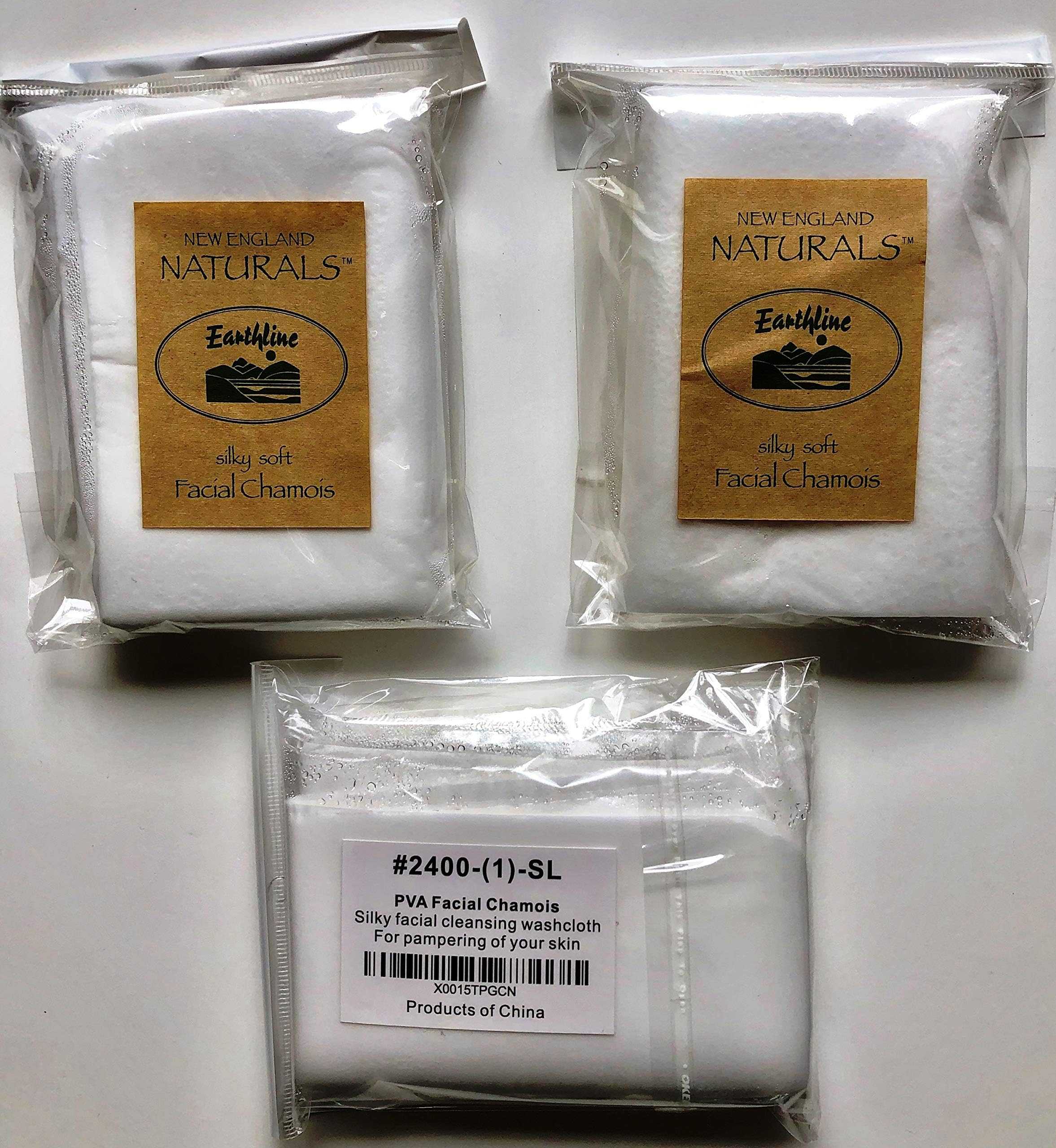 Amazon.com: 3 Pack PVA Facial Chamois 9" x 9" BY NEW ENGLAND NATURALS ...