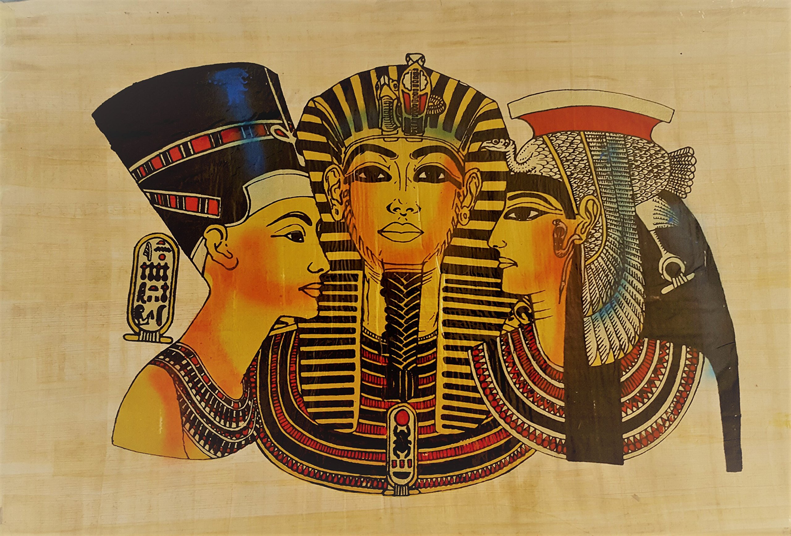 Buy ORIGINAL HAND PAINTED PAPYRUS 8"x12" (20x30cm) KING TUT CLEOPATRA ...