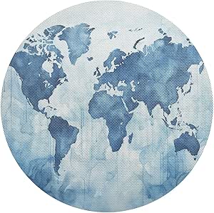 Amazon.com: World Map Artwork Round Place Mats for Dinner Table ...