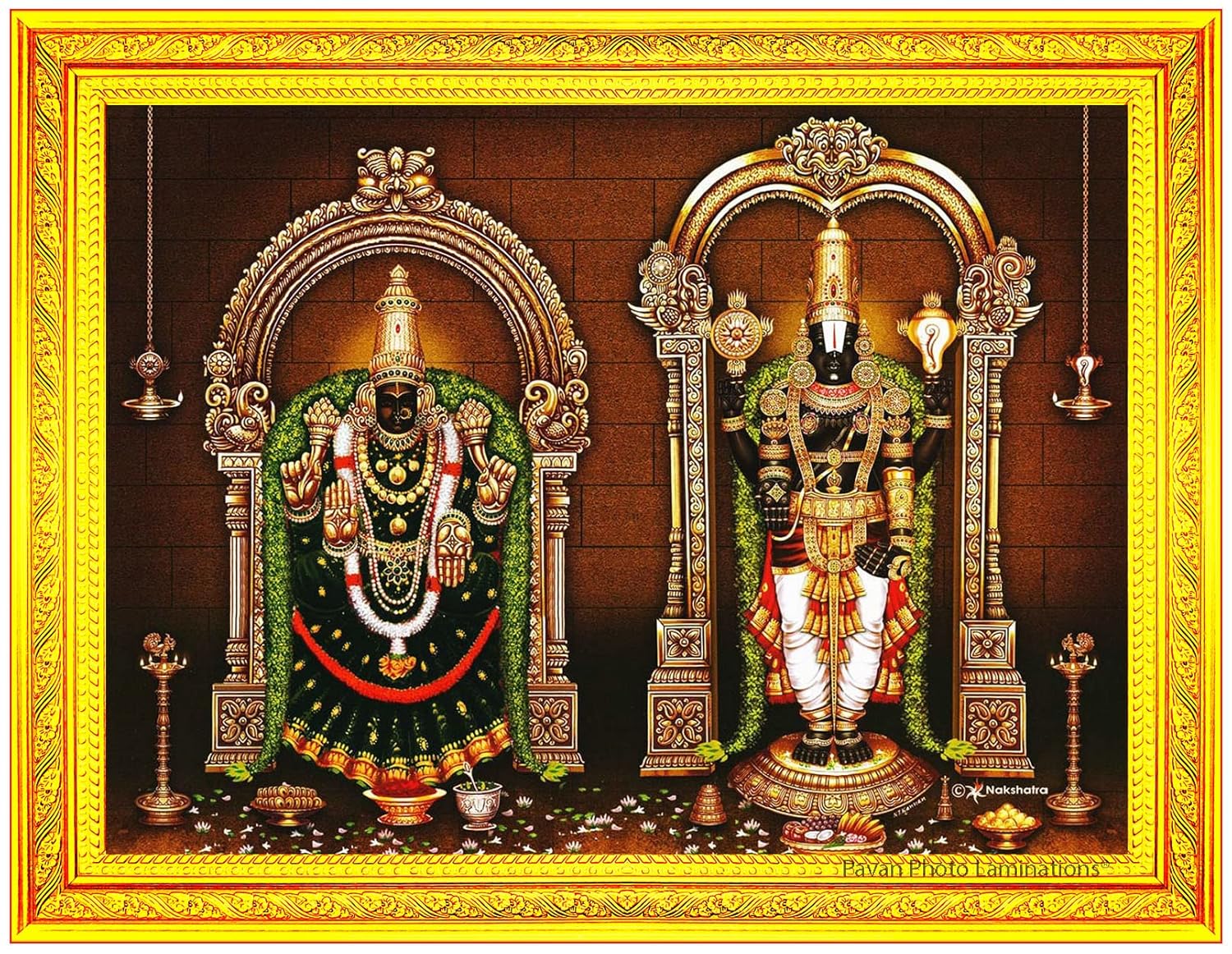 Pavan Photo Laminations, Balaji Padmavati Photo Frame, Small Size ...