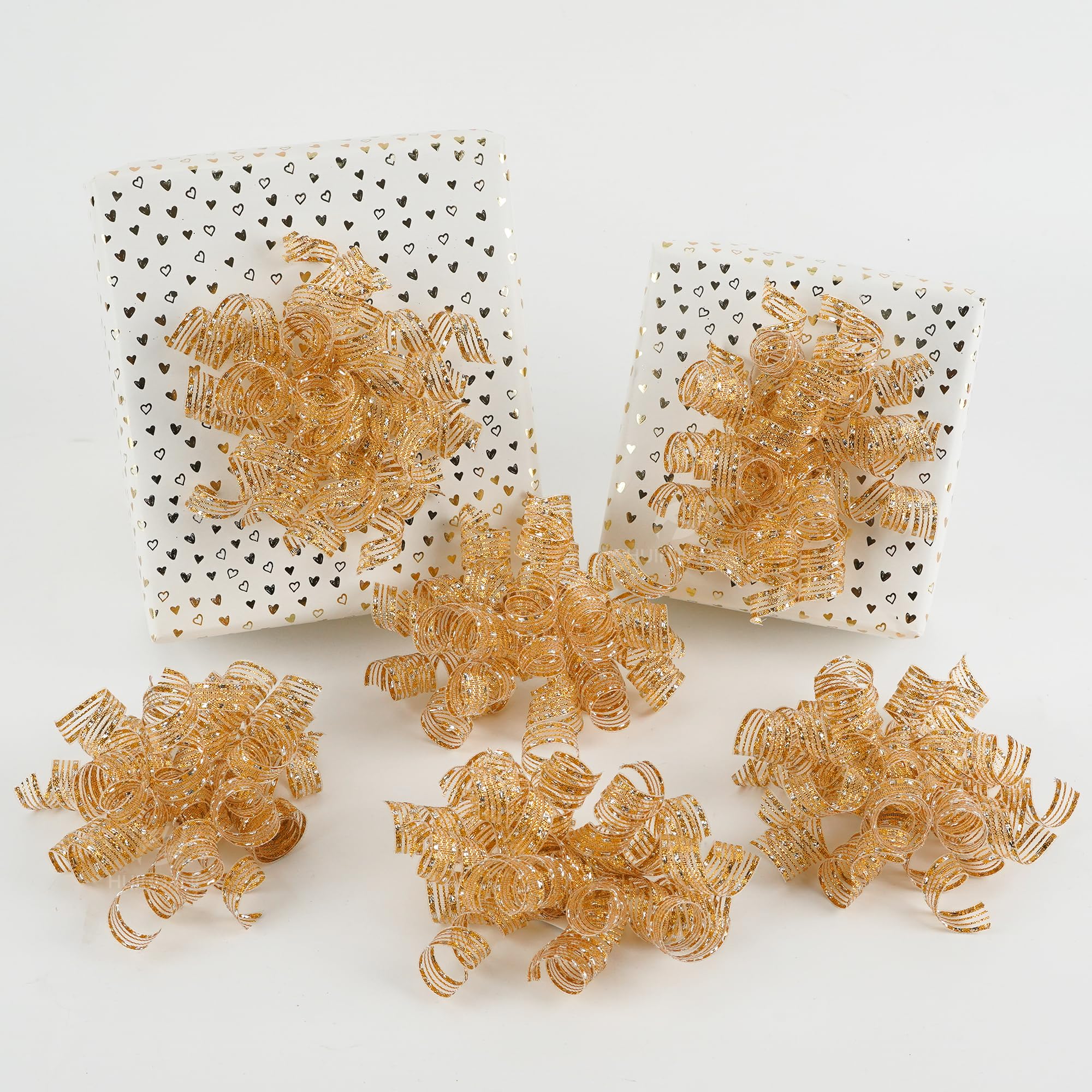 Amazon.com: HUIHUANG Champagne Bows for Gift Wrapping Self Adhesive ...