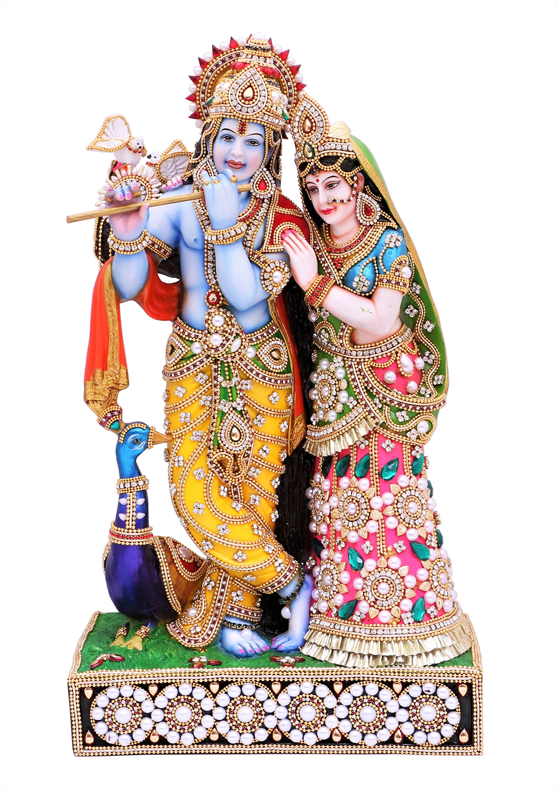 Buy PAPILON Handmade Gold Plated Radha Krishna Spiritual Idols ...