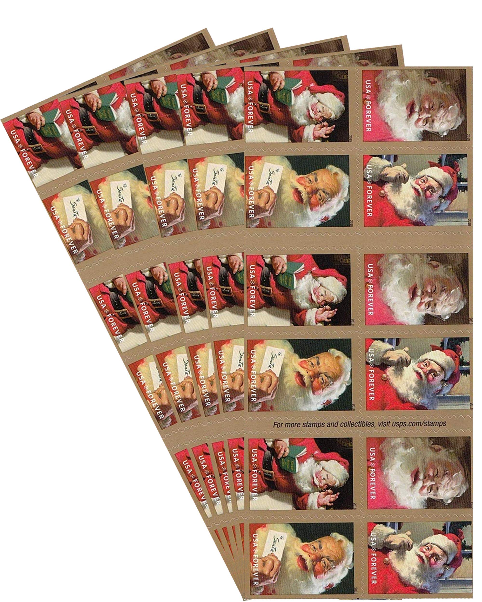 Amazon.com: Sparkling Holiday Forever Postage Stamps 5 Books of 20 ...