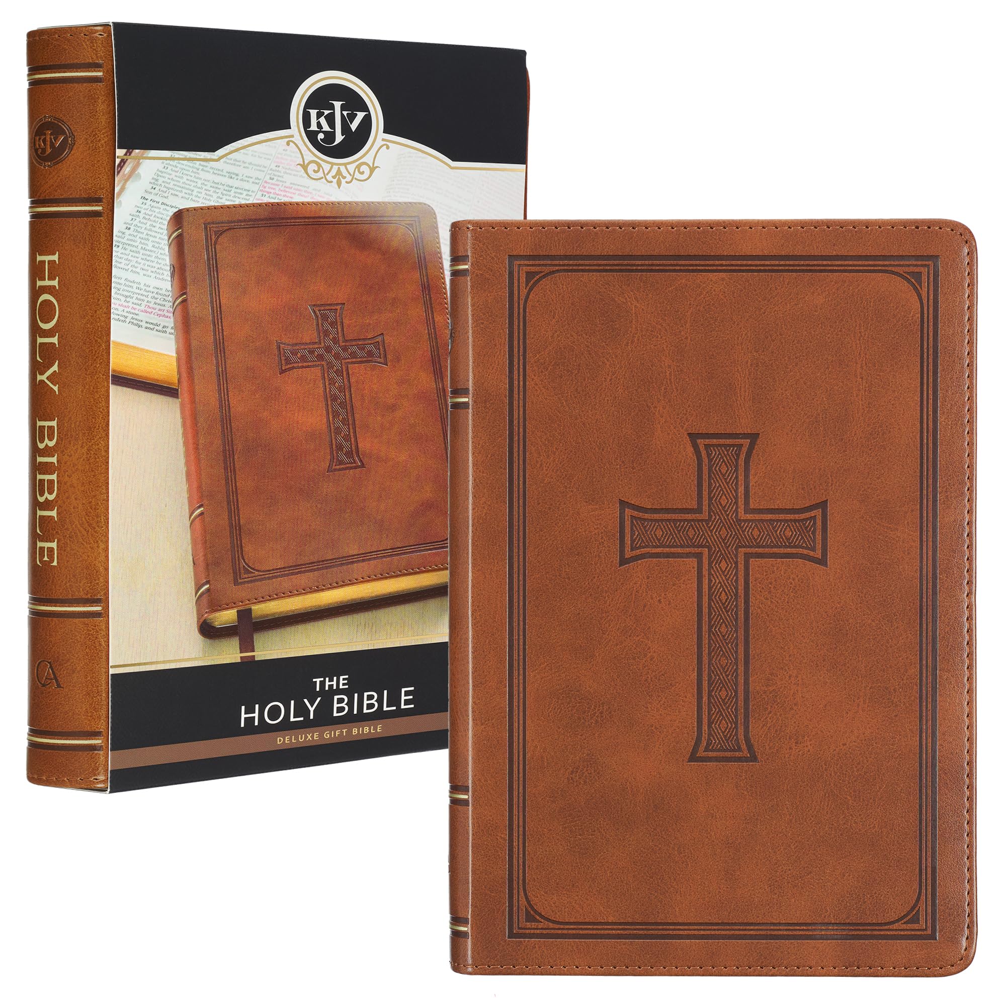 KJV Holy Bible, Standard Size Faux Leather Red Letter Edition Thumb ...