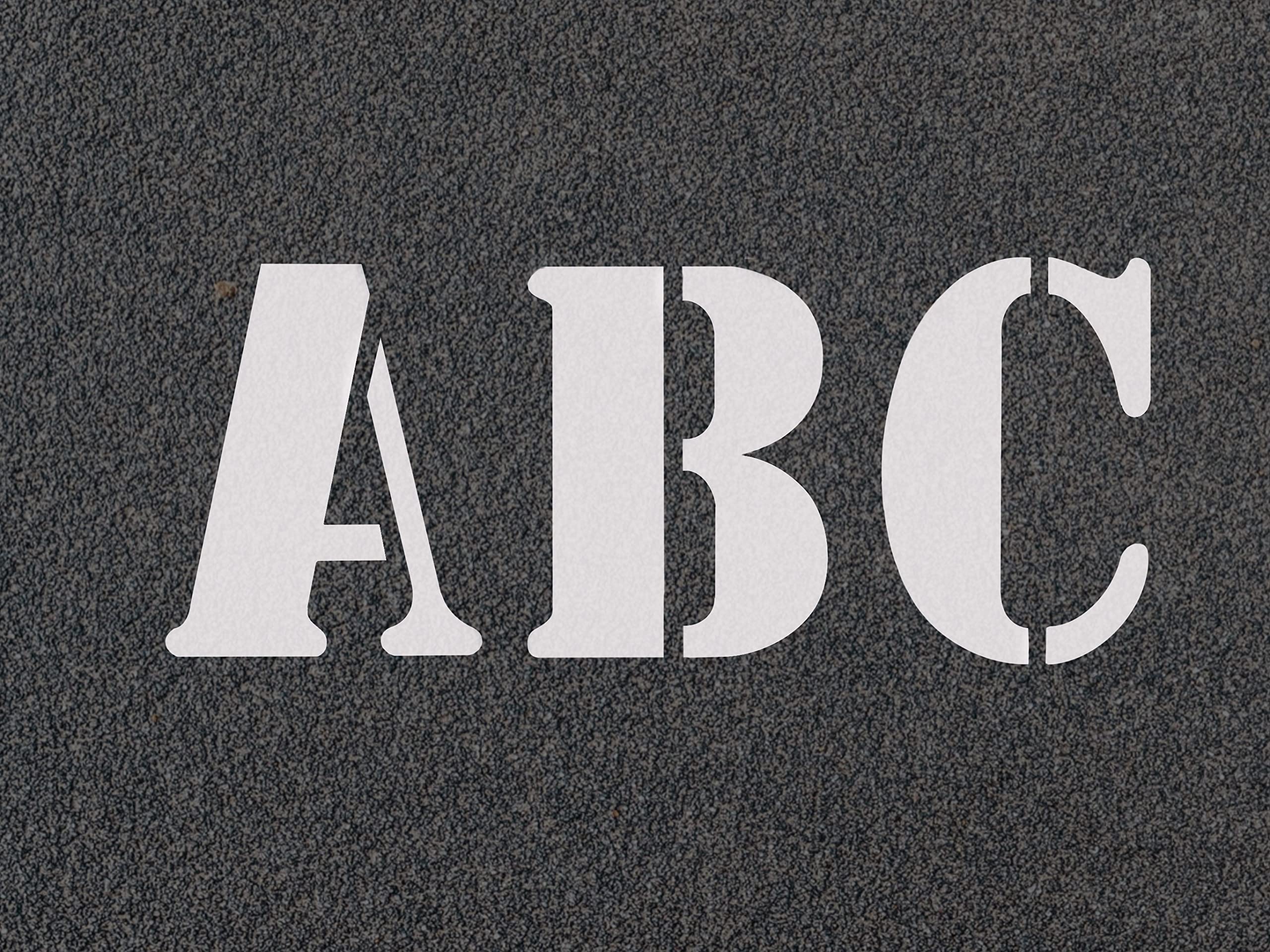 Snapklik.com : APS 12" Parking Lot Stencils Letters And Numbers A-Z ...