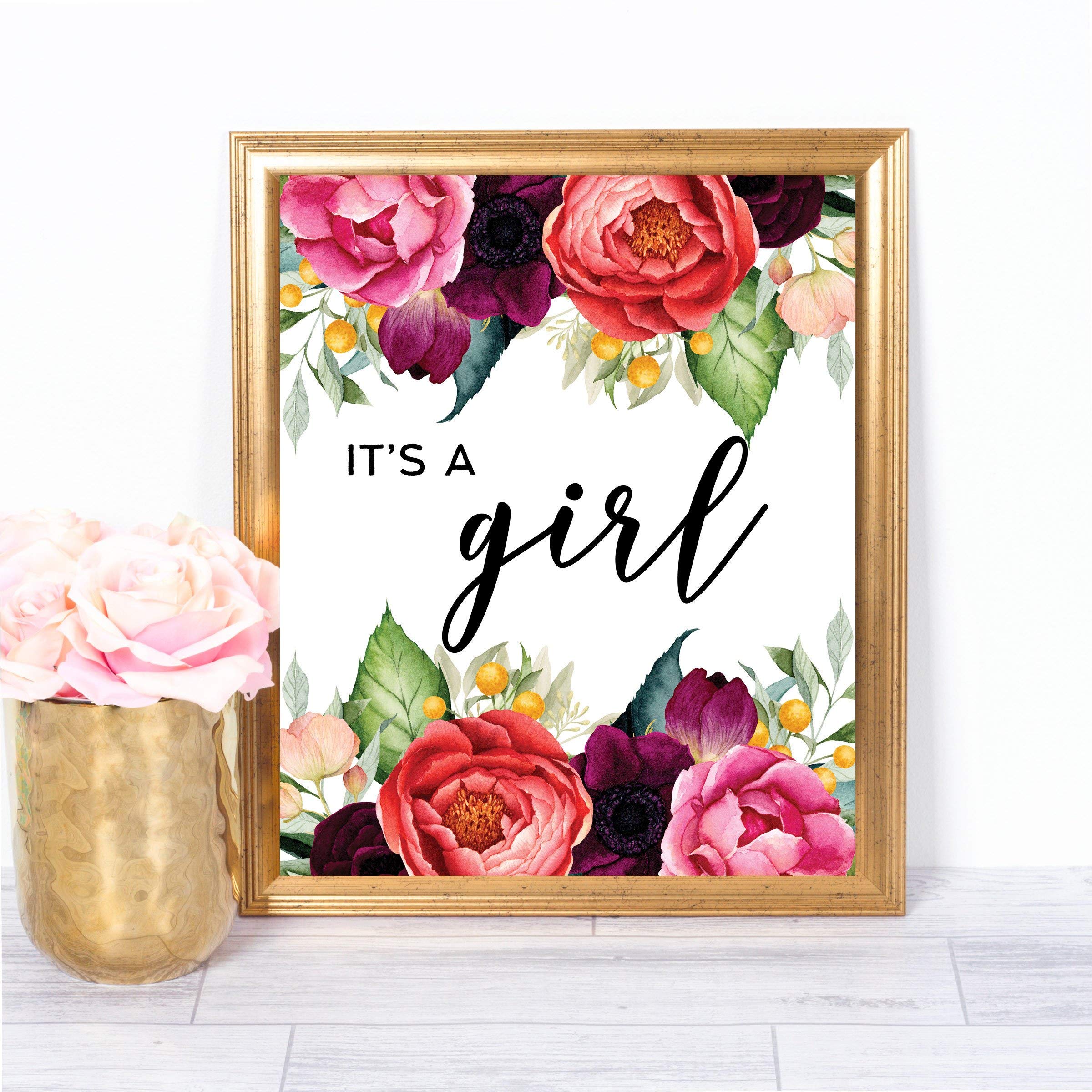 Buy Birth Announcement Sign Its a Girl Sign Printable Birth ...