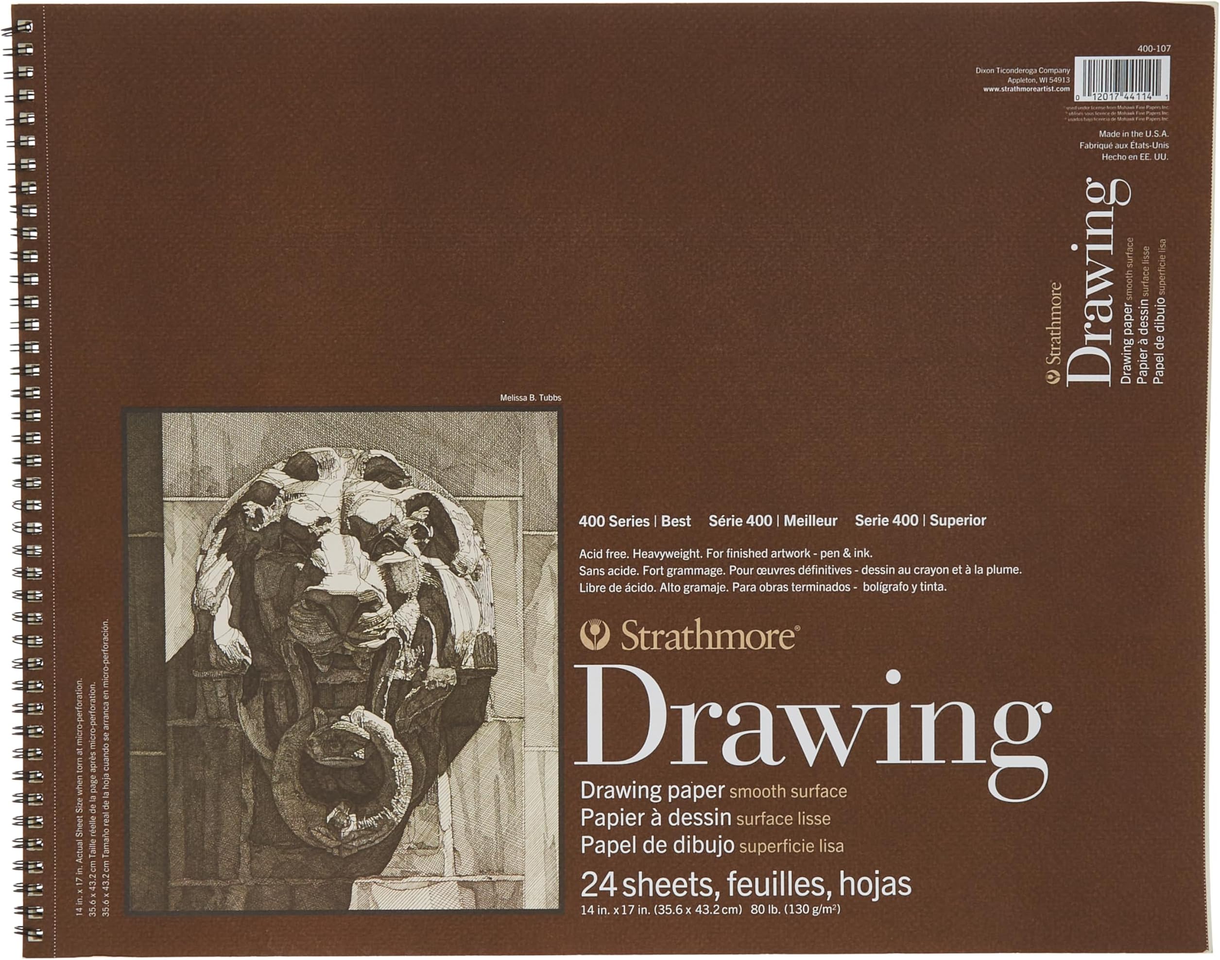Amazon.com: Strathmore 300 Series Drawing Pad, 18"x24" Wire Bound, 25 ...