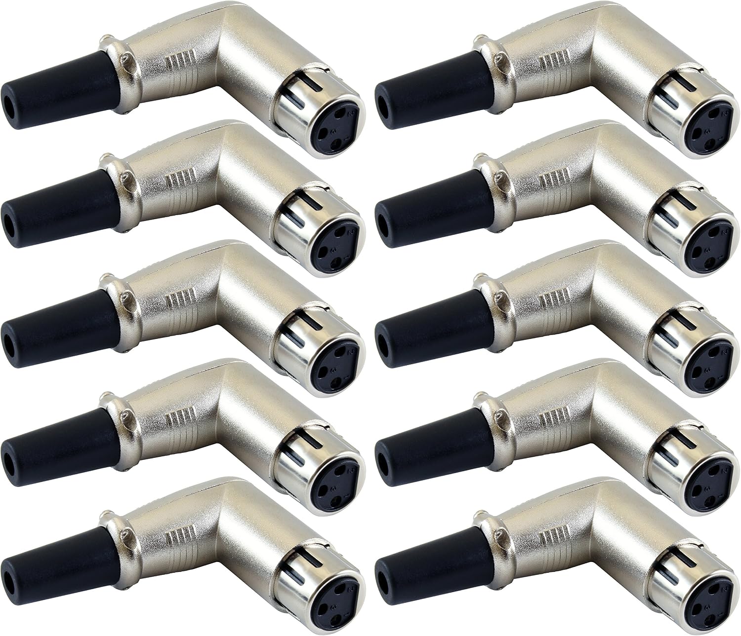 Amazon.com: GLS Audio Right Angle XLR Female Plugs Connectors XLR-F ...