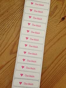 50 FUNKY Iron On Name Tags ,Tapes, Clothes Labels Uniform Personalised ...