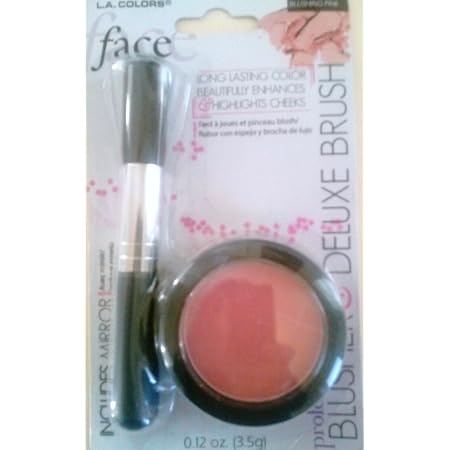 Amazon.com : L.A. Colors Blusher and Deluxe Brush, Natural, 0.075 Ounce ...