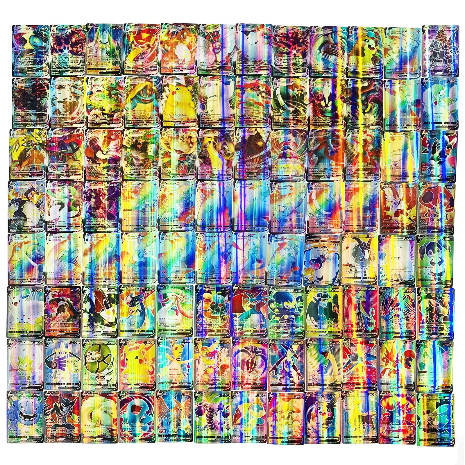 Buy 100 Pcs Game TCG Cards 50 Vmax & 50 V Series, Ultra Rare Charizard ...