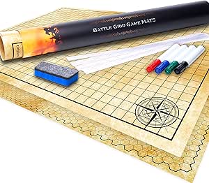 Amazon.com: TIDYBOSS 36" x48" Large DND Map | Dry Erase Battle Map ...