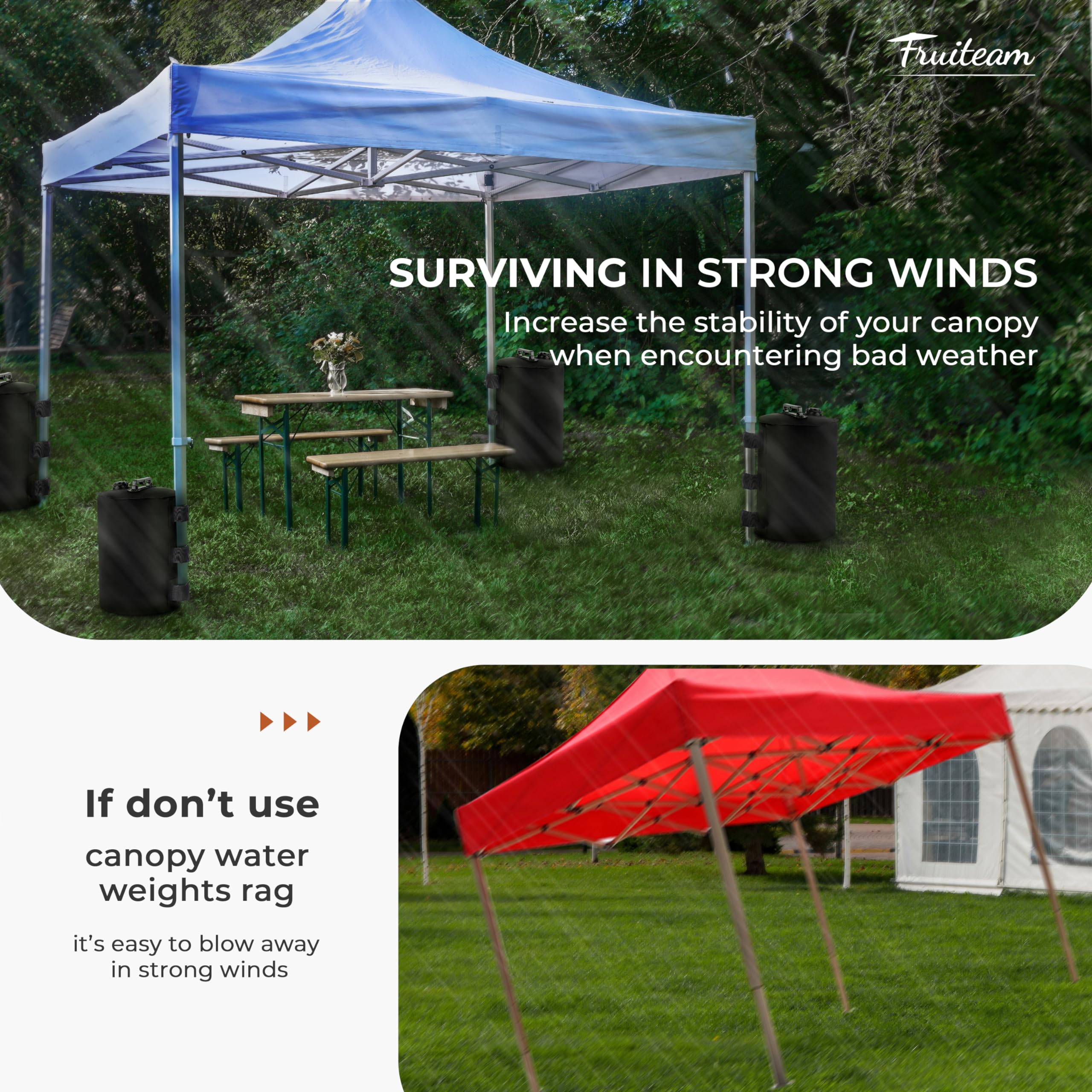 Trampoline Weights High Wind Canopy Water Weight Bag,88 LBS Gazebo Tent ...
