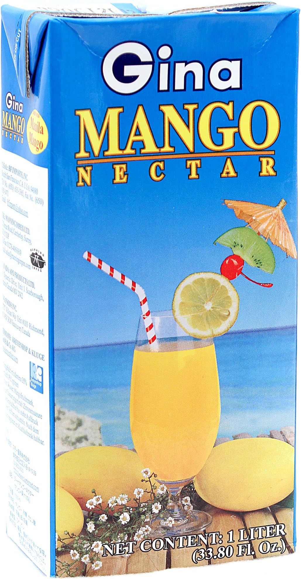 Amazon.com: Gina Mango Nectar 33.80 fl.oz : Grocery & Gourmet Food