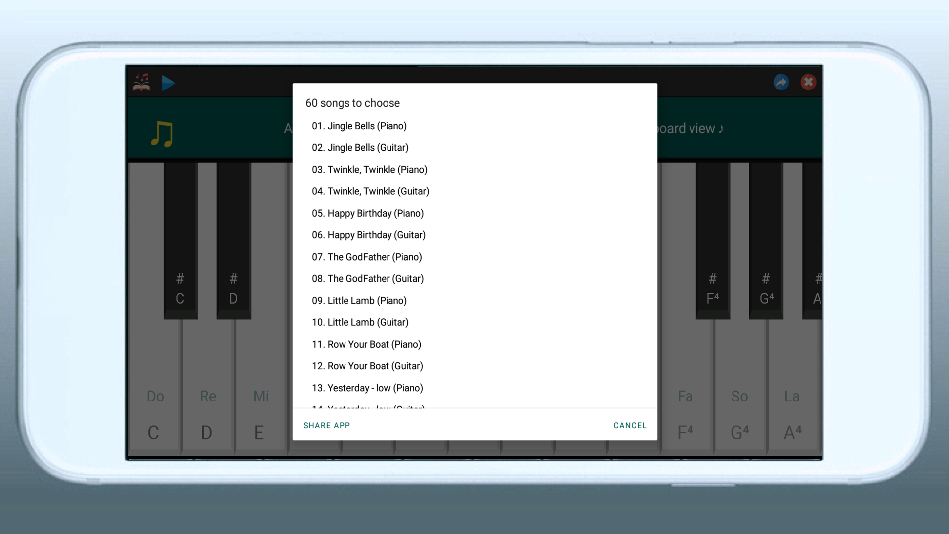 Learn Piano letter notes songs - App on the Amazon Appstore