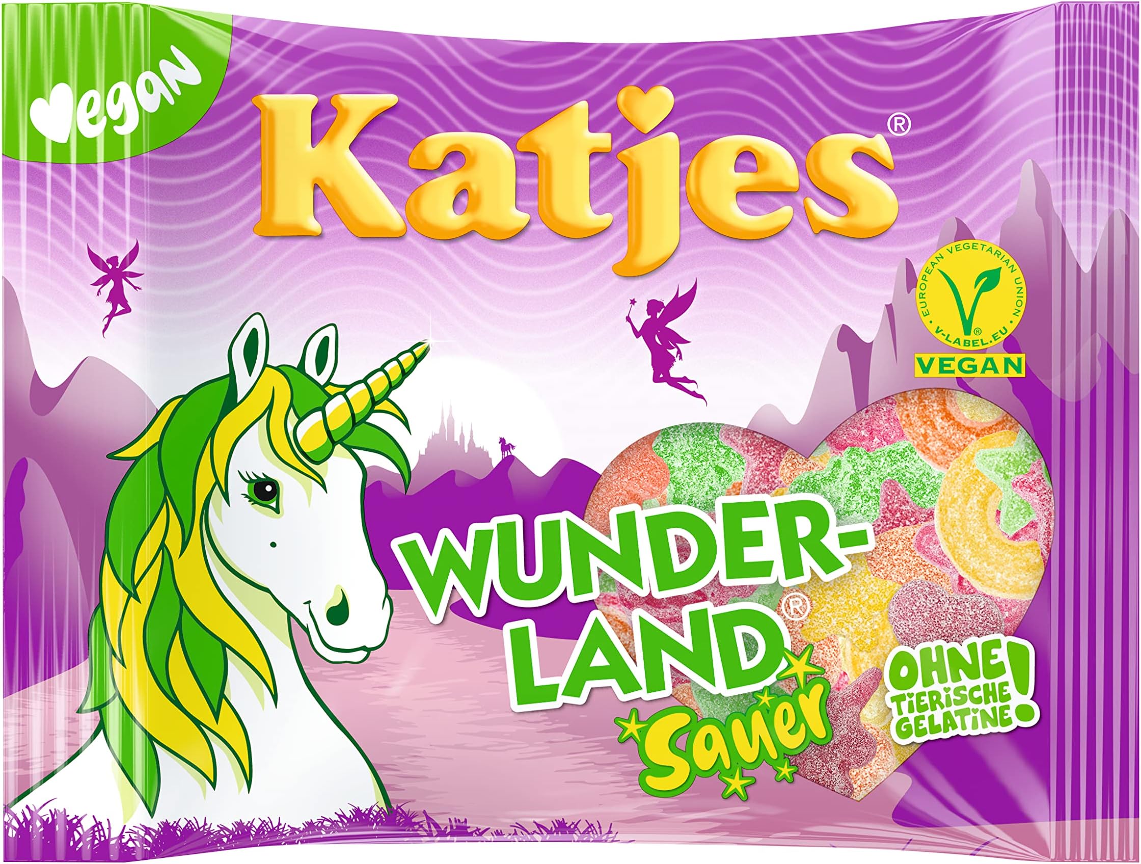 Amazon.com : Katjes Wunderland Sauer Candy 200g (Wonderland Sour ...