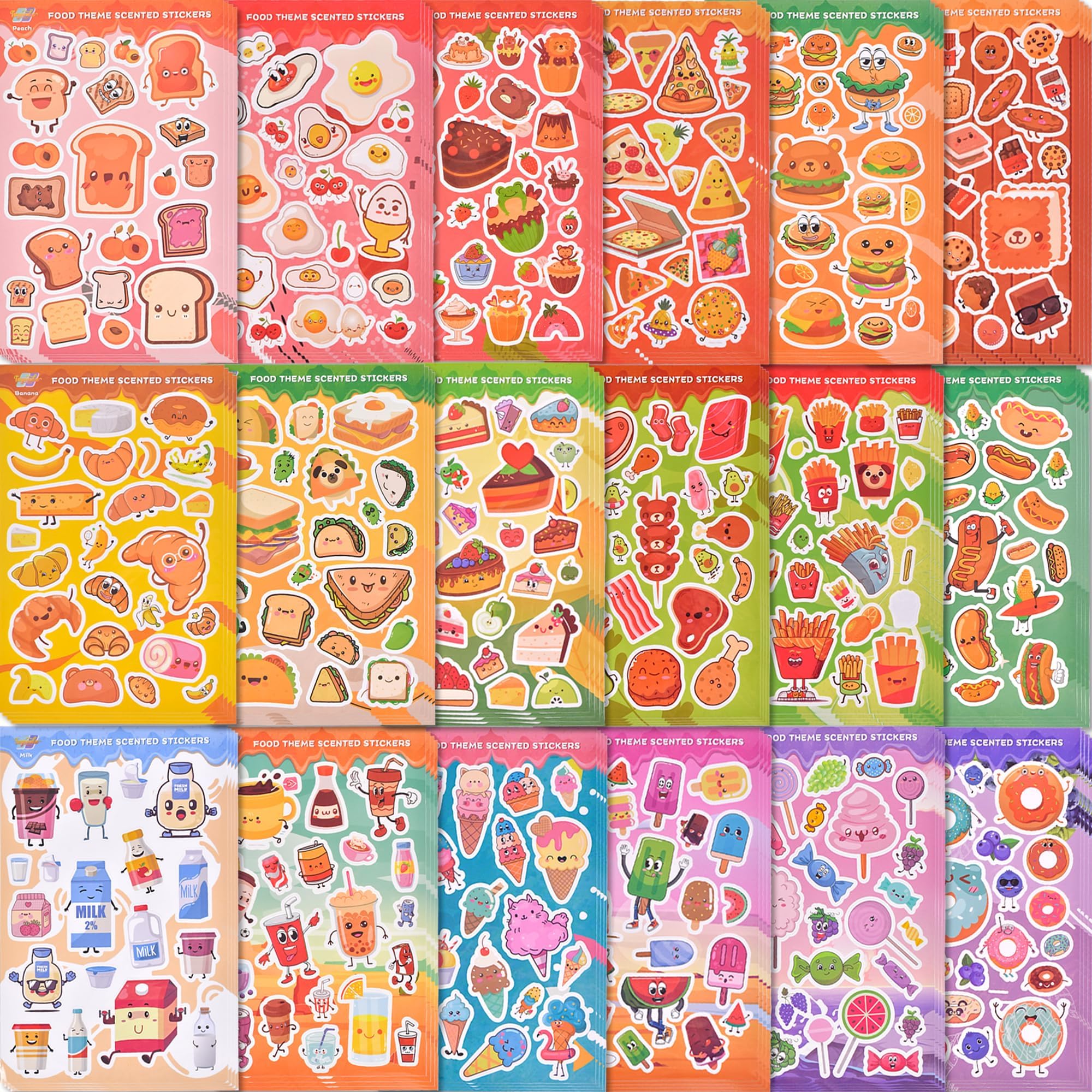 Amazon.com: Scratch and Sniff Stickers for Kids 24 Sheets Scented ...
