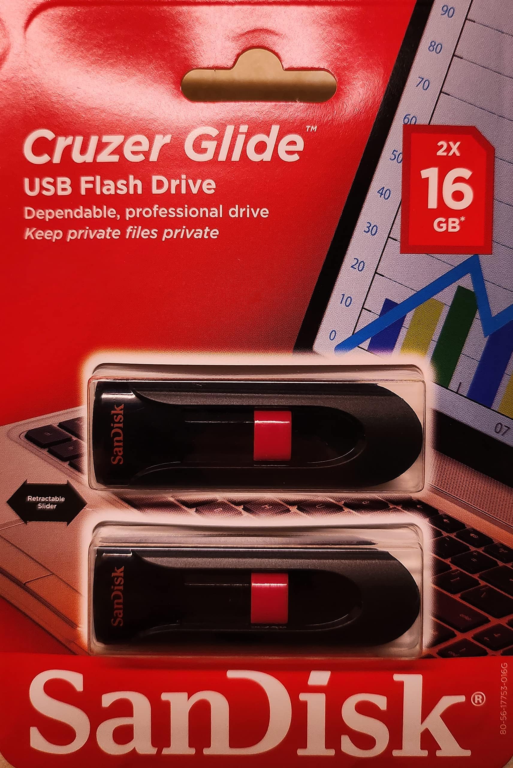 Amazon.com: SanDisk Cruzer Glide 16GB USB Flash Drive 2 Pack : Electronics