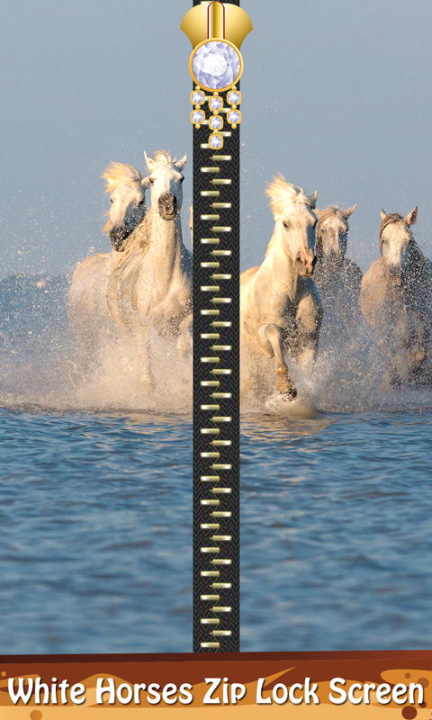 White Horses Zip Lock Screen:Amazon.com:Appstore for Android