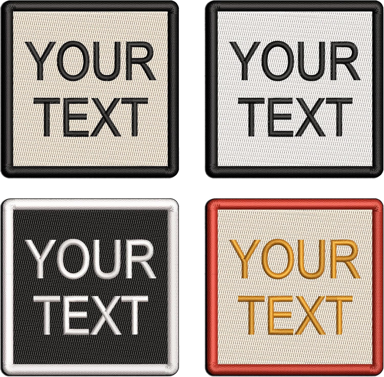 Amazon.com: Custom Text Patches Embroidered, Personalized Text Patches, Custom Patches ...