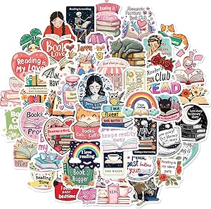 Amazon.com: 50Pcs Romance Book Stickers for Kindle, Bookish Sticker ...
