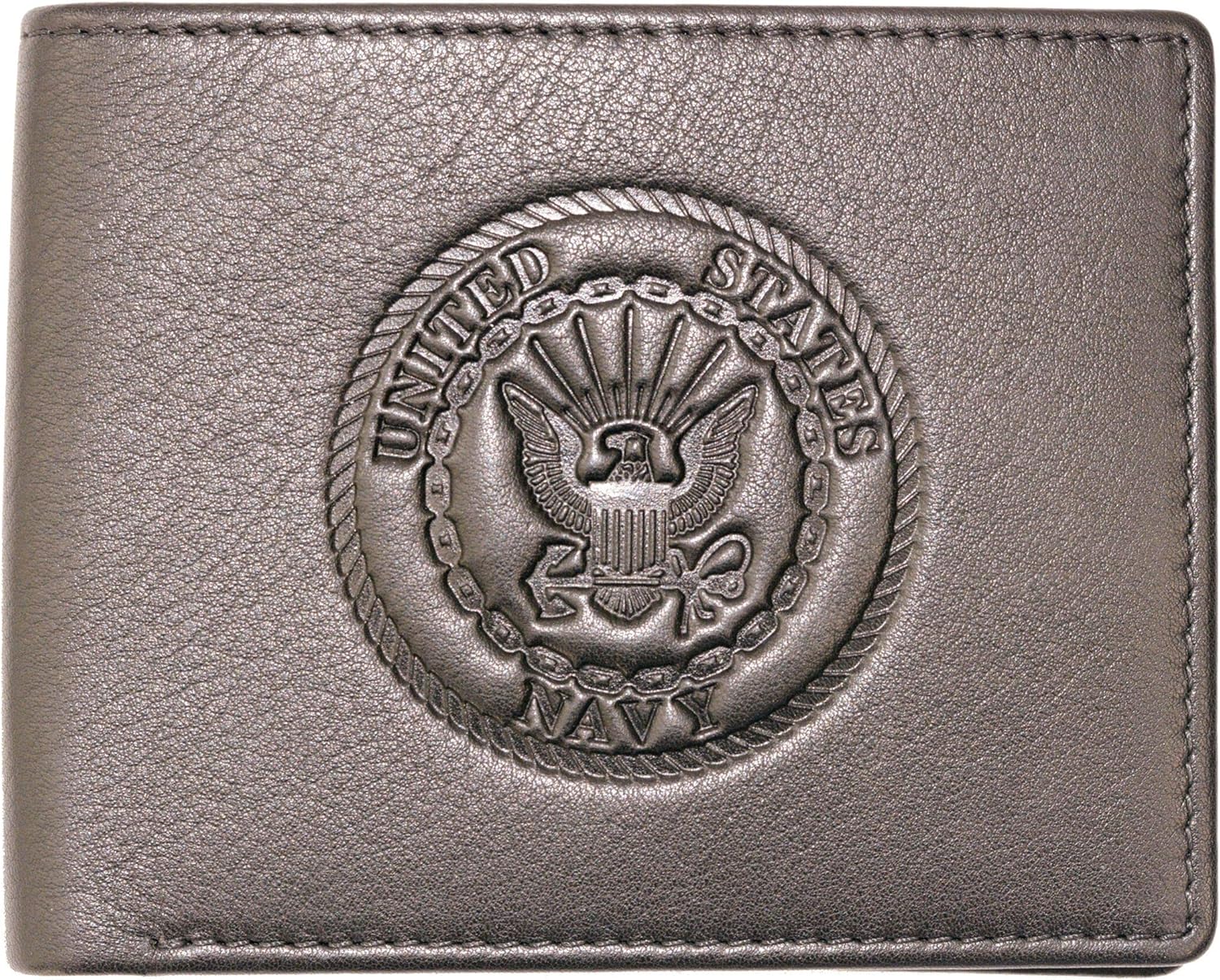 Amazon.com: Rugged Rare Officially Licensed US Navy Bifold Embossed ...