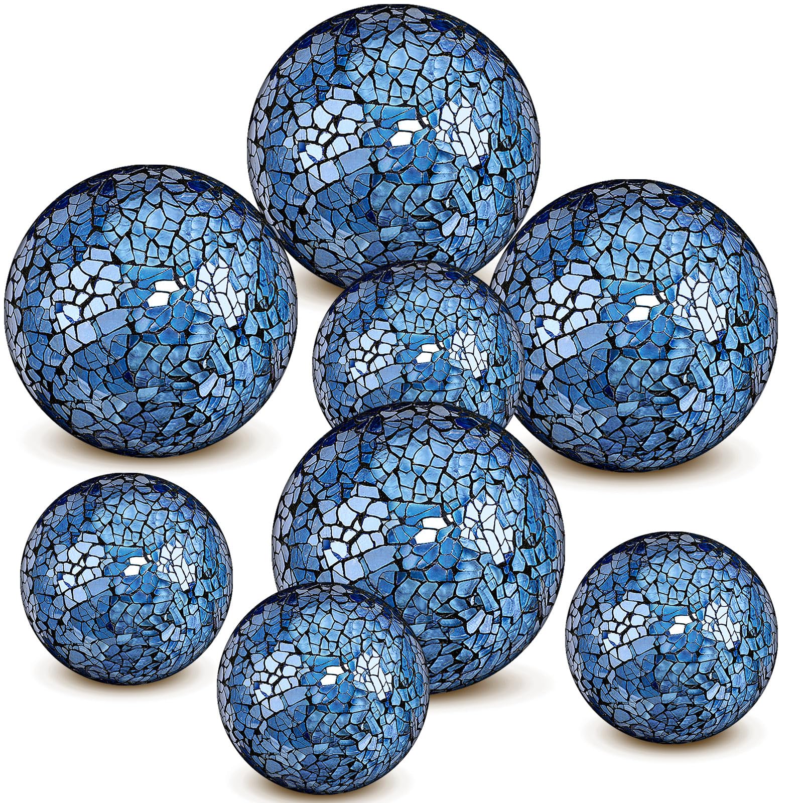 Amazon.com: Qinyoung 8 Pieces 4 Inch and 3 Inch Decorative Glass Orbs ...