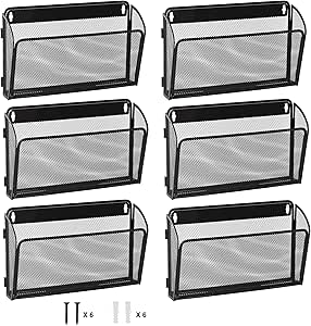 TQVAI Hanging Wall File Holder A4 Wall Mounted Document Holder Magazine ...