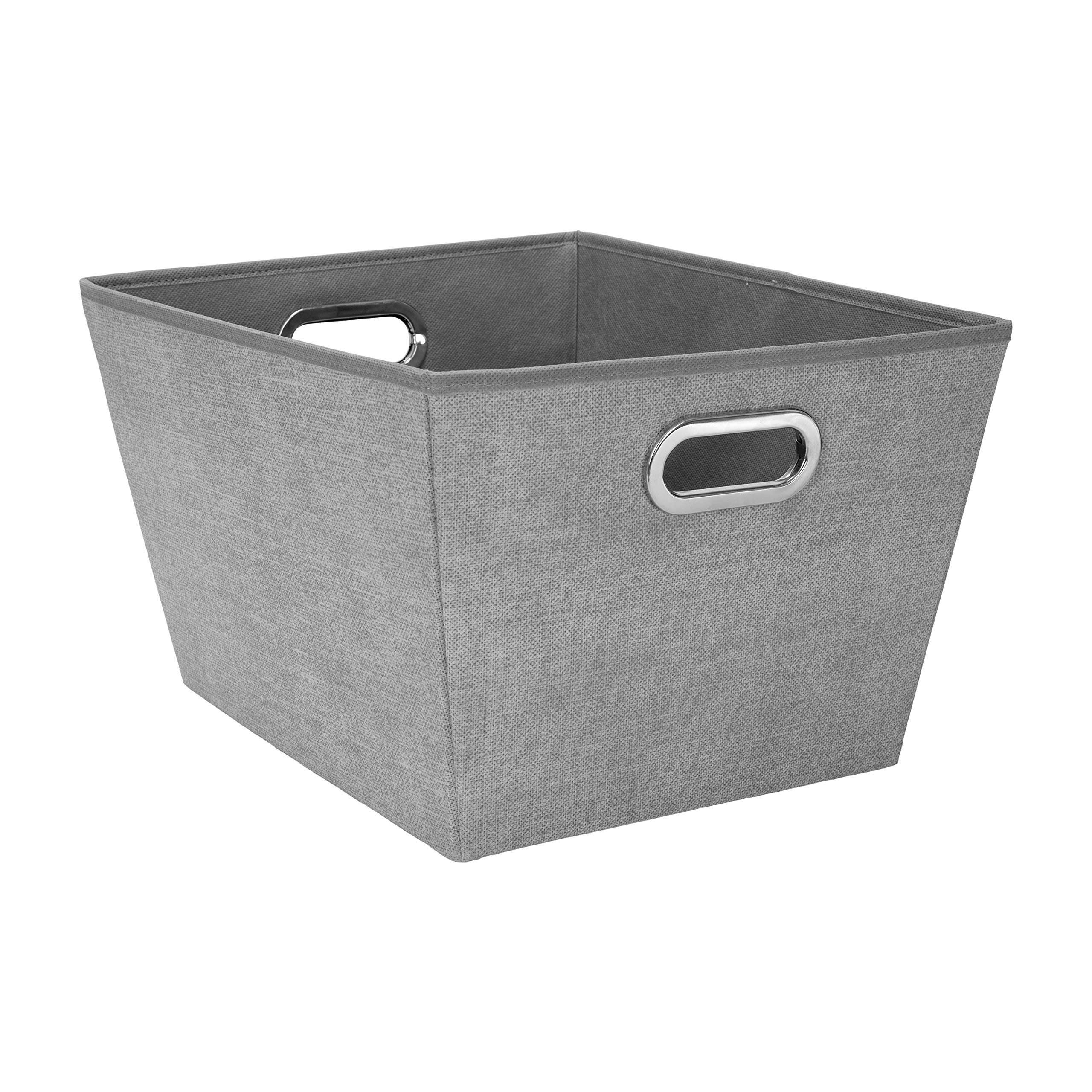 Amazon.com: Simplify Grommet Bins Heather Grey Soft Storage Collection ...