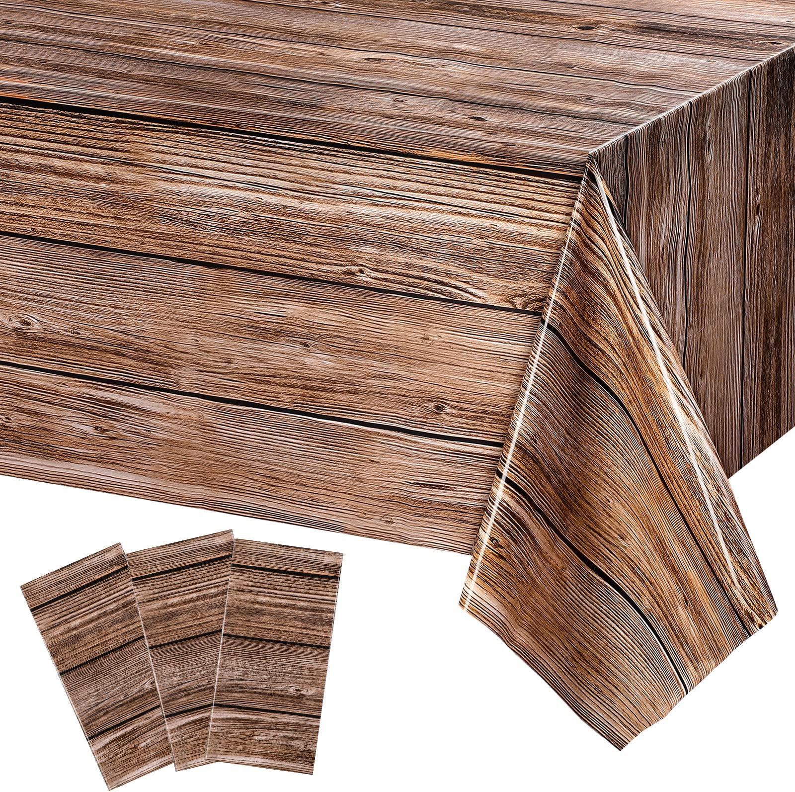 Amazon.com: Wood Grain Vinyl Elasticized Banquet Table Cover : Home ...
