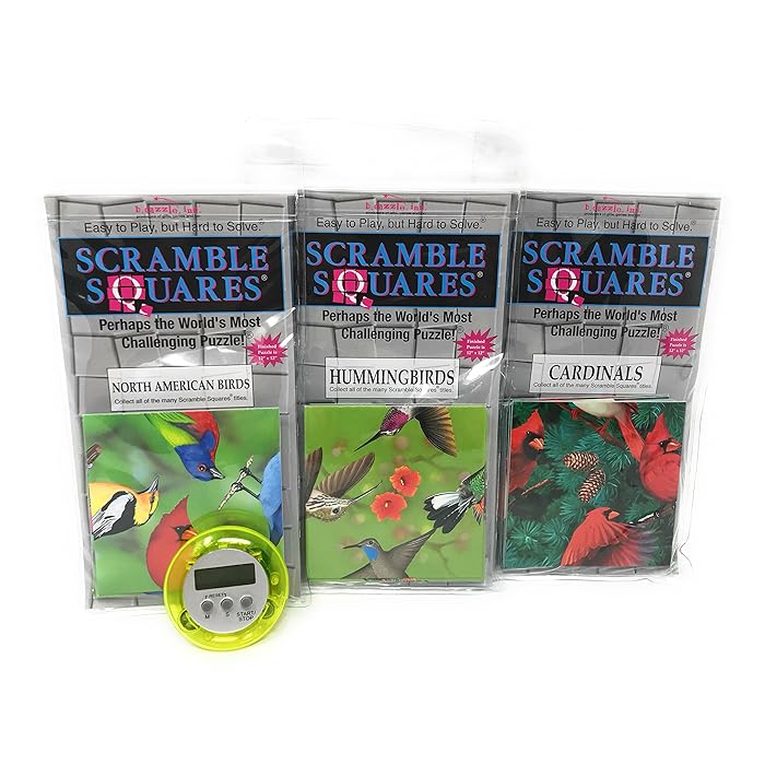 Buy Bundle Of Scramble Squares B Dazzle Birds Puzzles For Adults/Teens ...