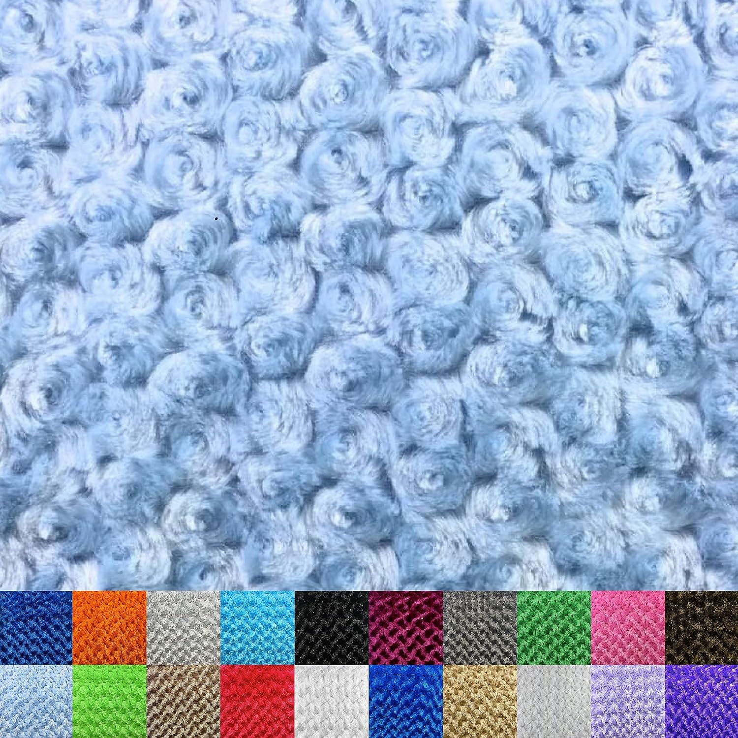 Amazon.com: Ice Fabrics Rosebud Minky Fabric by The Yard - Soft and ...