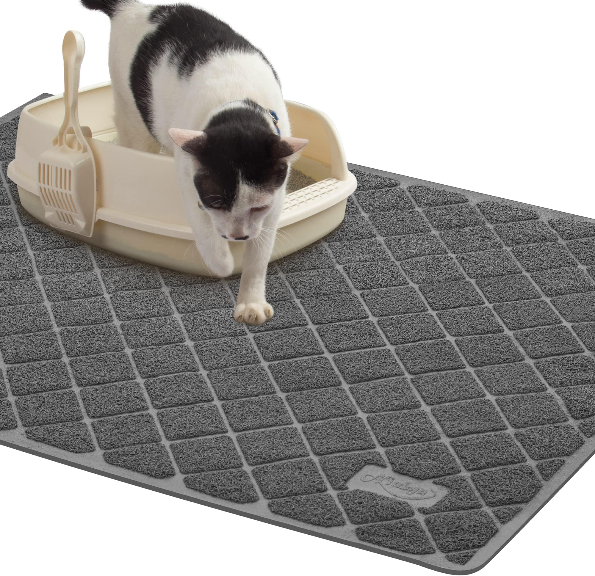 Amazon.com: Niubya Premium Cat Litter Mat, Litter Box Mat with Non-slip ...