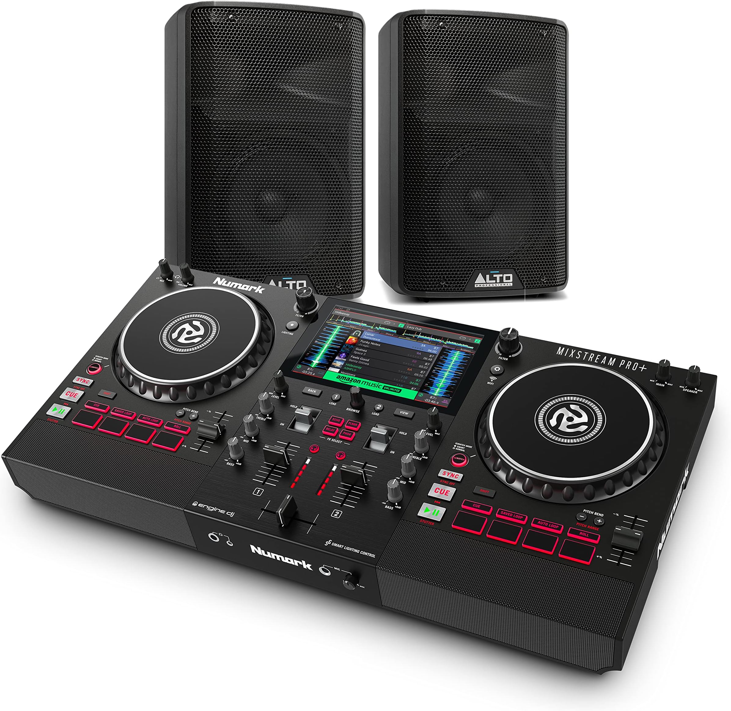 Amazon.com: Numark Mixstream Pro+ Standalone DJ Controller with Amazon ...