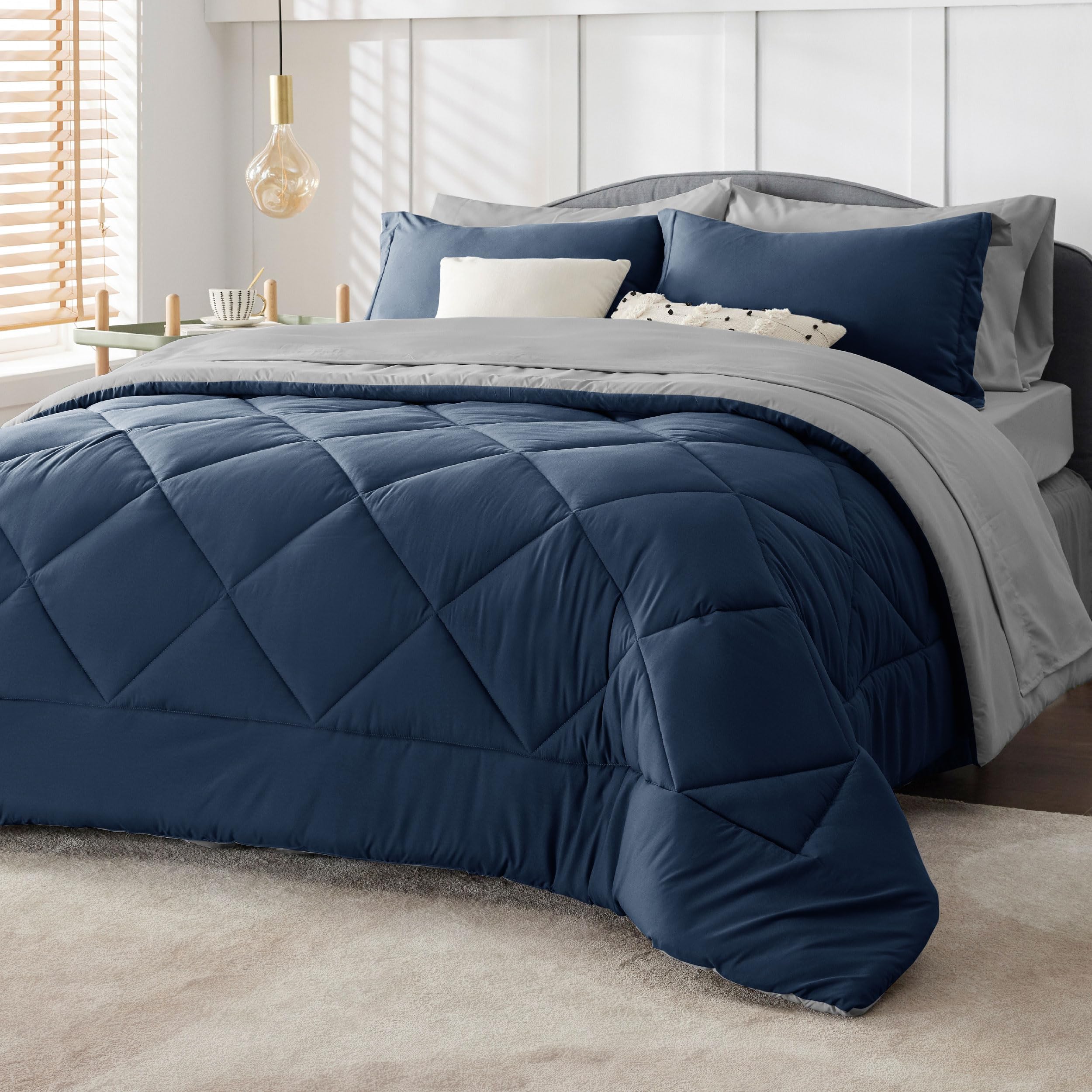 Amazon.com: Bedsure Queen Comforter Duvet Insert Bundle Queen Sheet Set ...