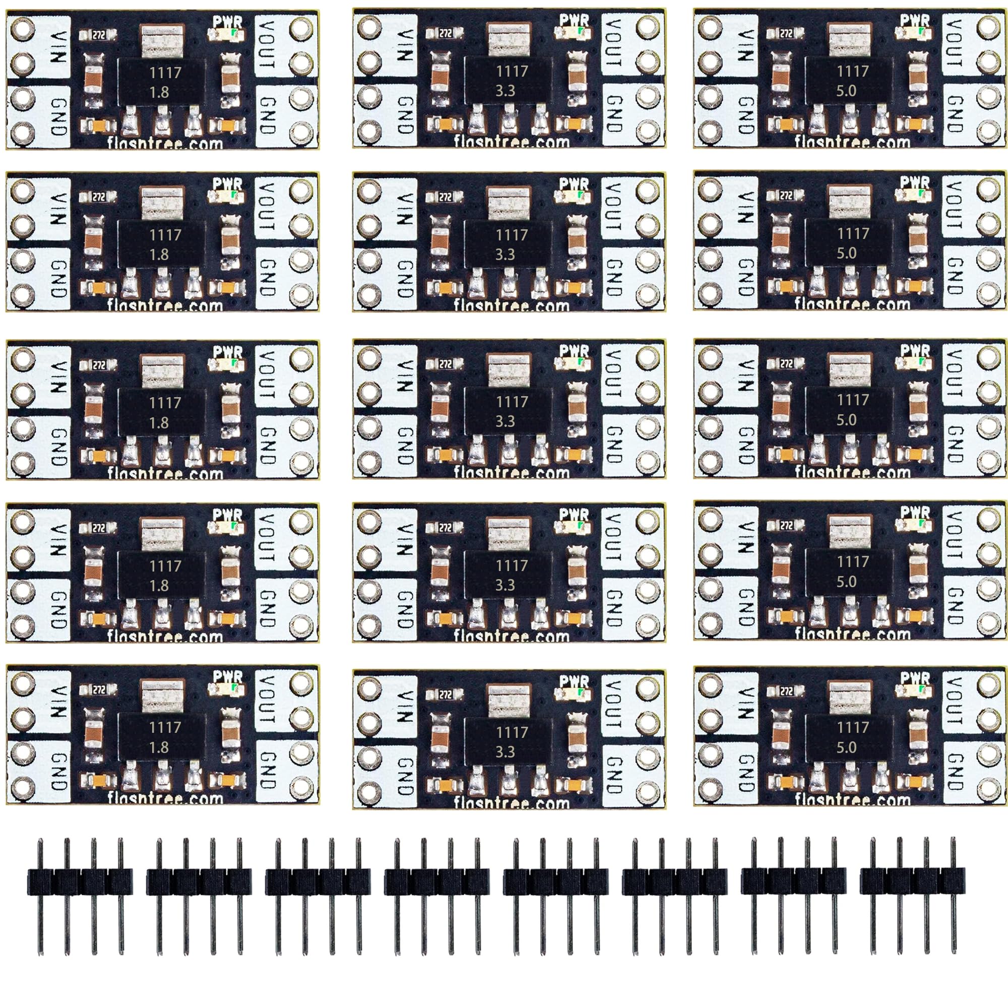 Snapklik.com : Risingsaplings 12pcs For AMS1117 DC Buck Converter Voltage Regulator To 12v 15v ...