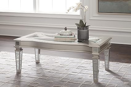 Amazon.com: Furnituremaxx Tessani Silver Color Contemporary Rectangular ...