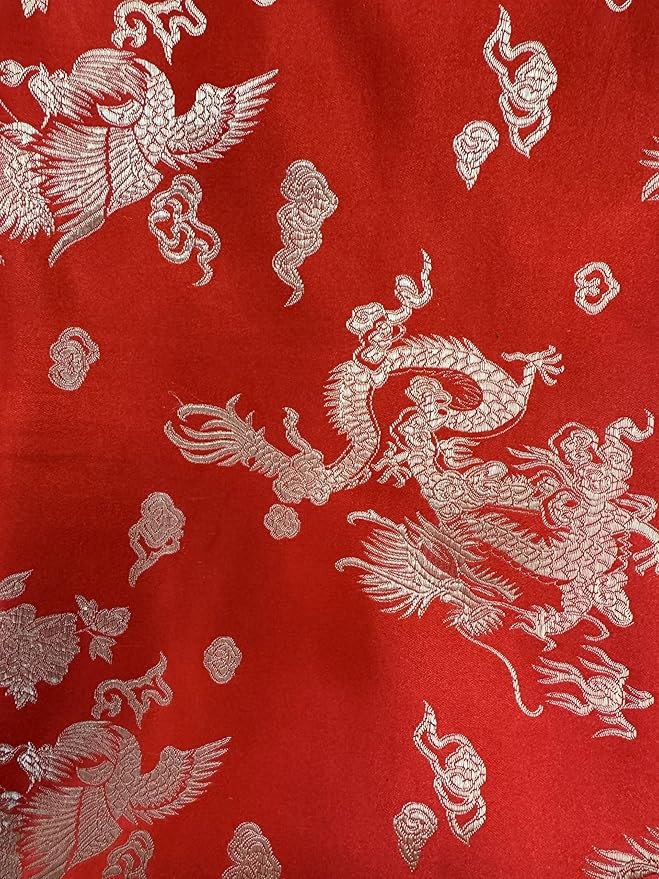 Amazon.com: Sedona Designz Chinese Dragon Brocade Fabric by The Yard ...