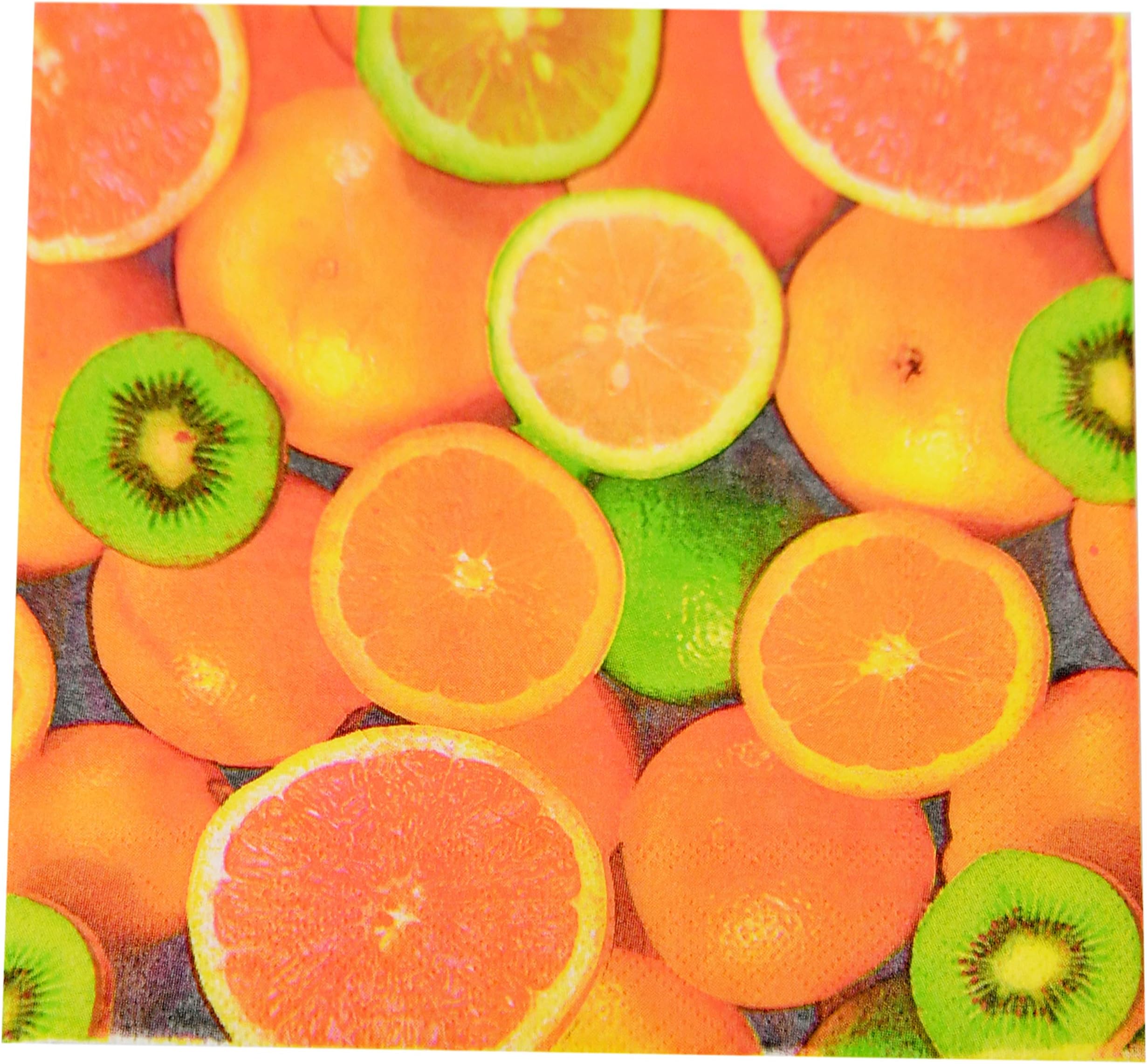 Amazon.com: HOME-X Sliced Citrus Fruit Paper Napkins, Square Disposable ...