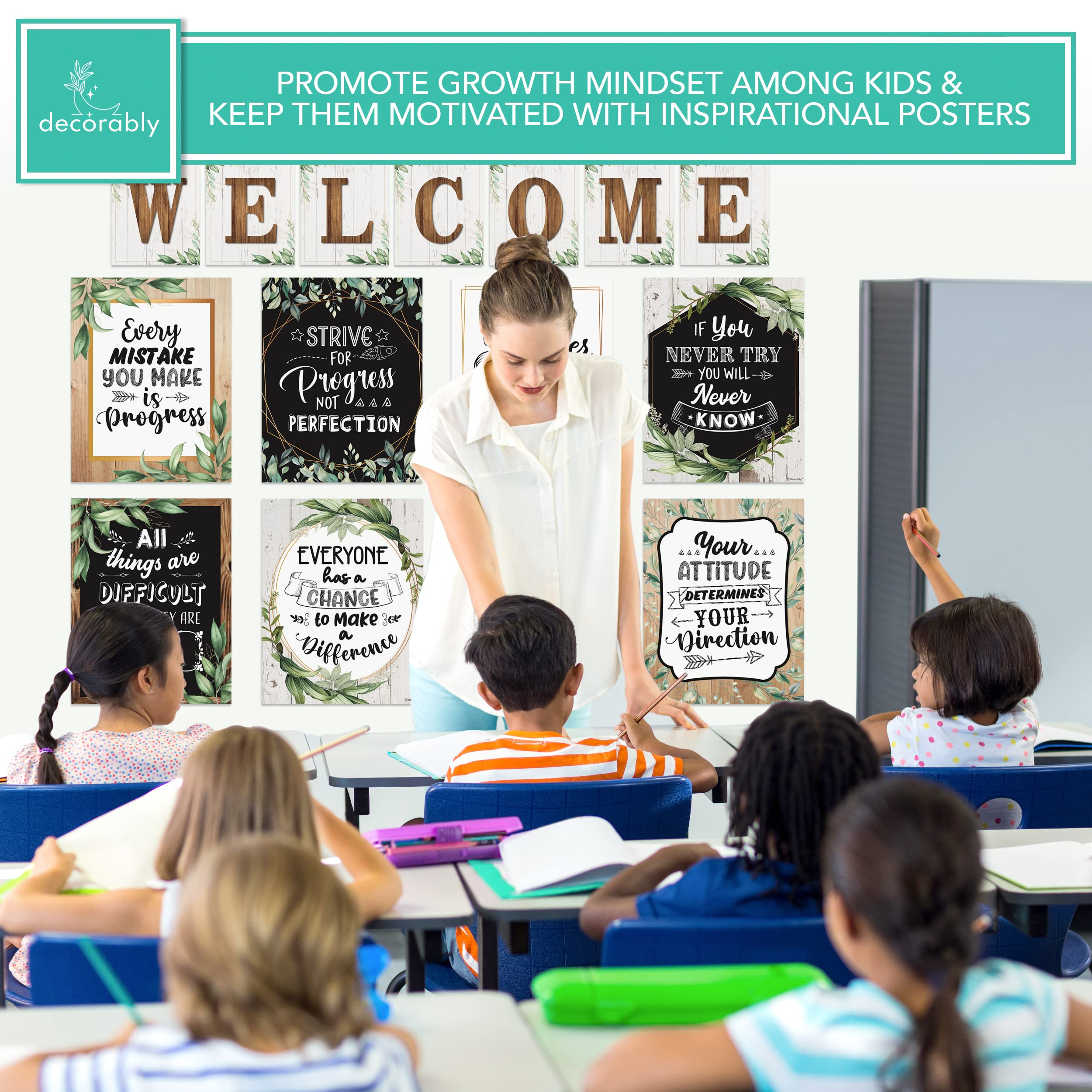 Snapklik.com : Decorably Welcome Posters For Classroom - 15 Modern ...