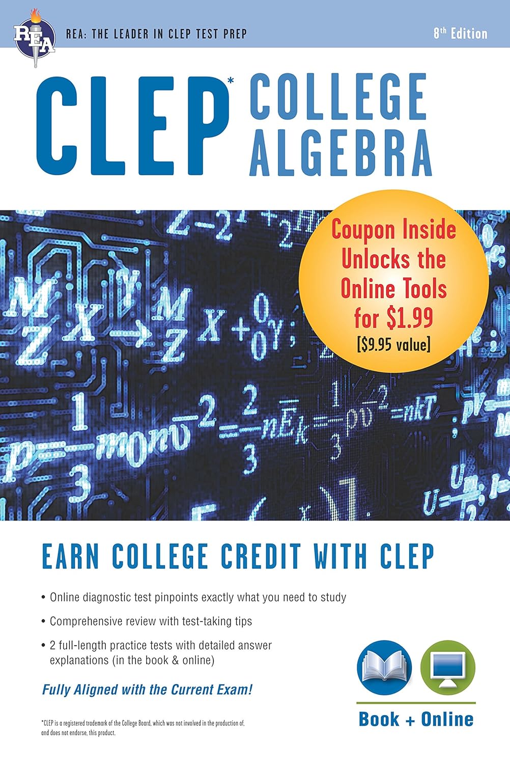 CLEP® College Algebra Book + Online (CLEP Test Preparation) Eighth ...