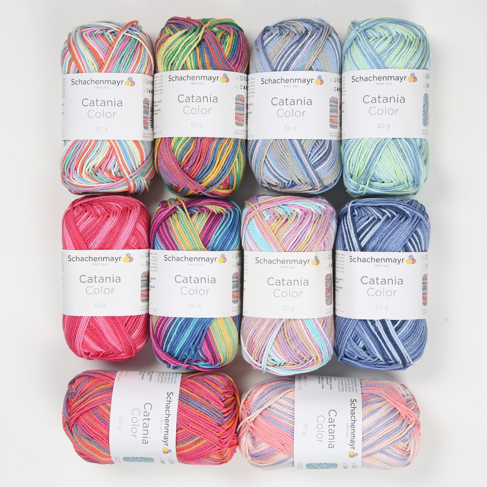Amazon.com: 10 Skein SMC Catania Color Originals, Multicolor Yarn for ...