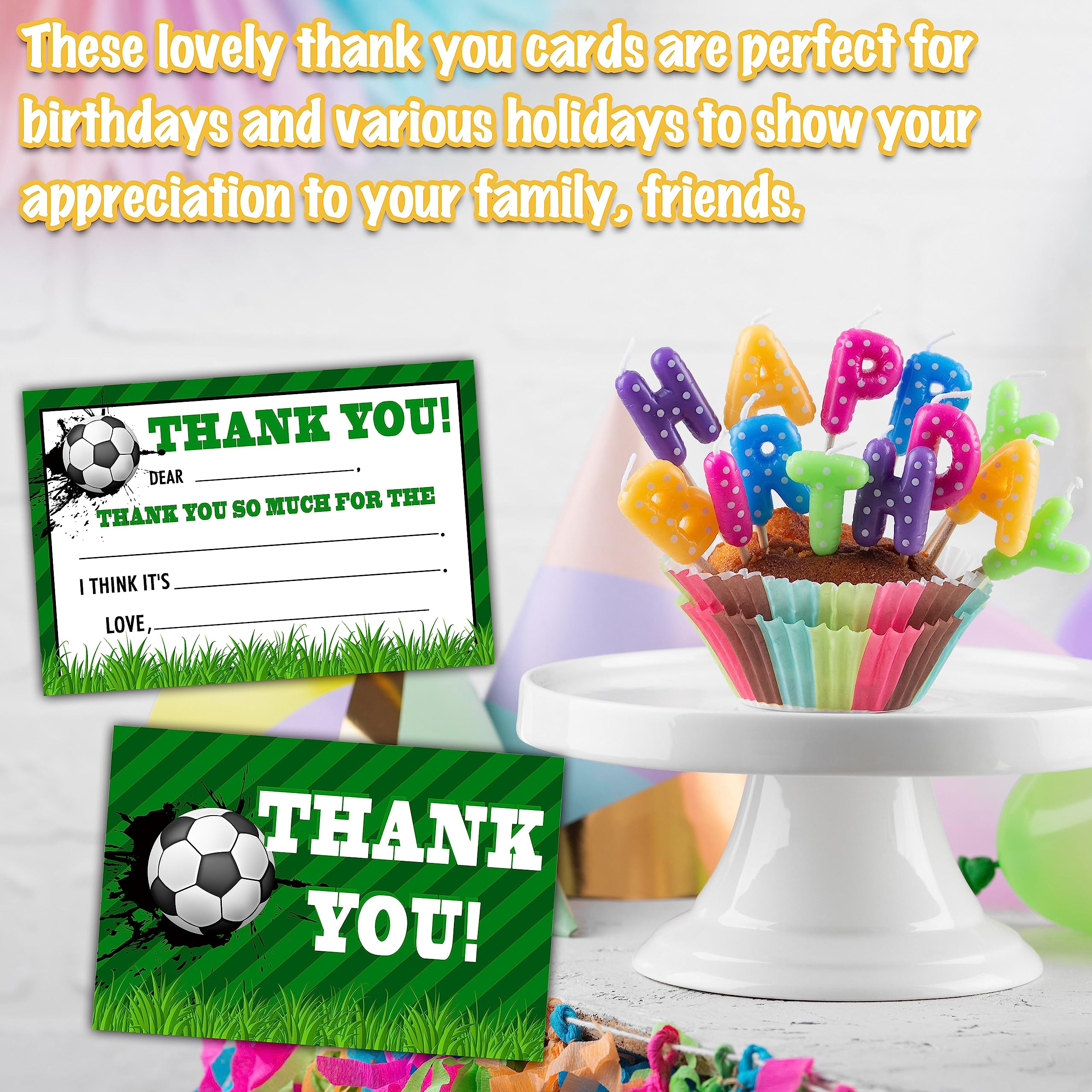 Kids Thank You Cards Tie Dye Birthday Thank You Cards - 20 Fill-in ...
